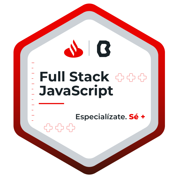 Fullstack Developer Javascript - Santander + BEDU fue emitido por BEDU a Emilio Luna Pérez.