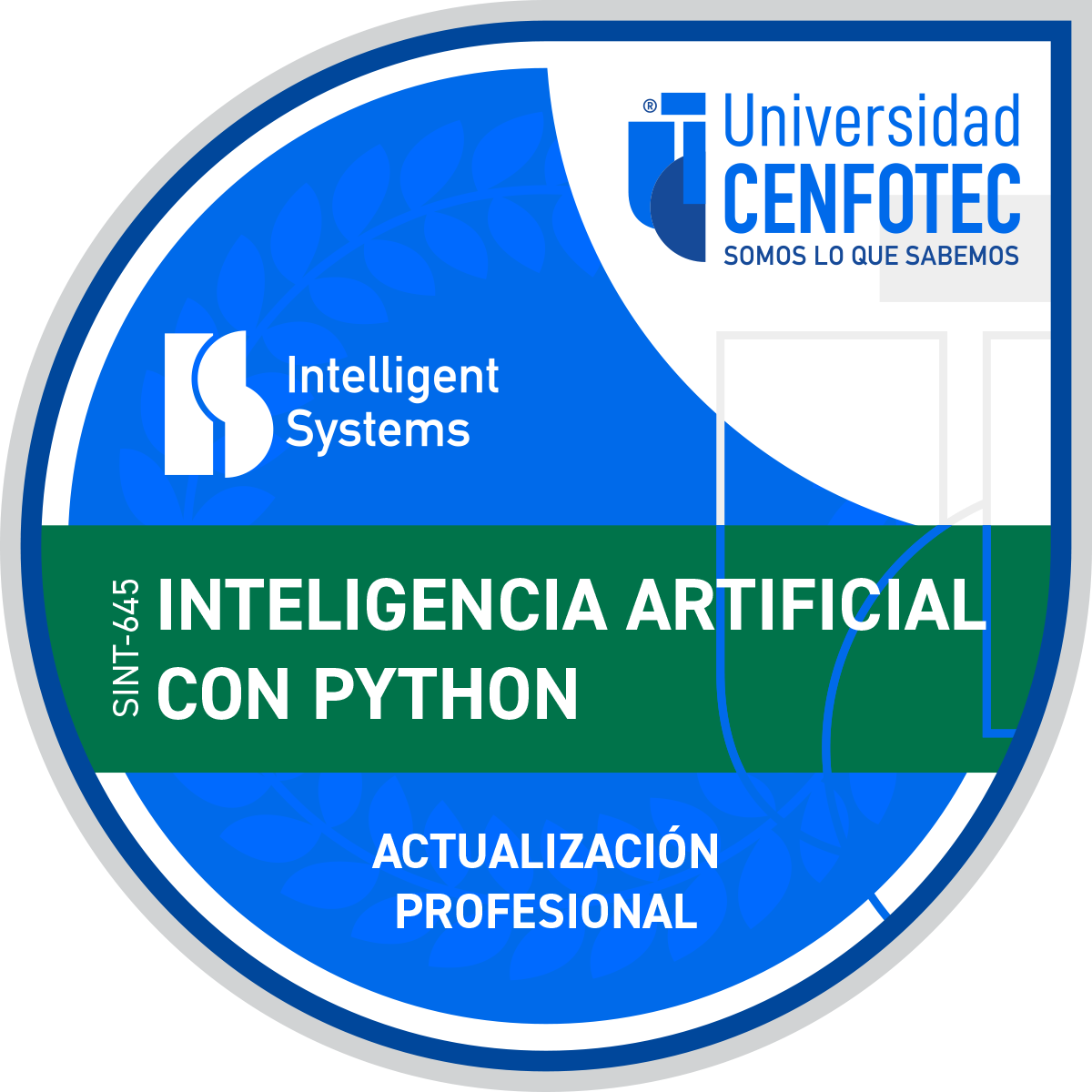 Inteligencia Artificial con Python fue emitido por Universidad CENFOTEC ...