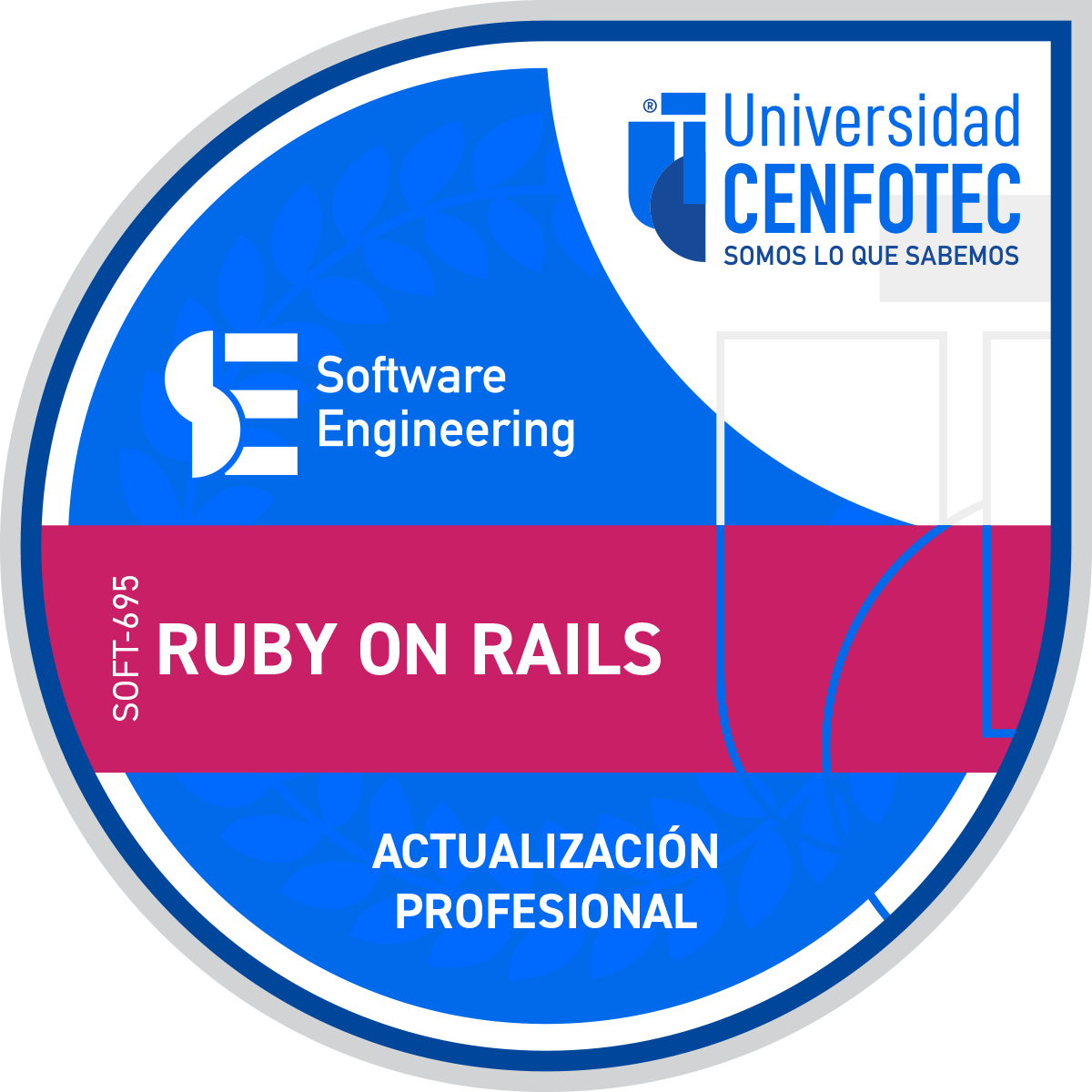 Ruby on Rails_ fue emitido por Universidad CENFOTEC a ALEJANDRO ORTIZ TREJOS.