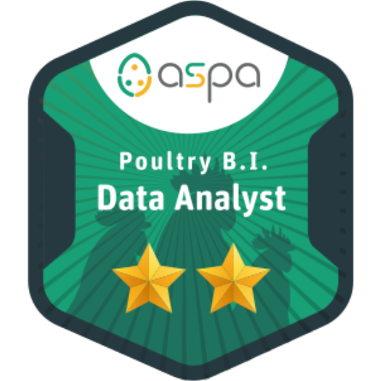 Data Analyst de Poultry B.I. fue emitido por ASPA a Jaime Ángel Isaza.