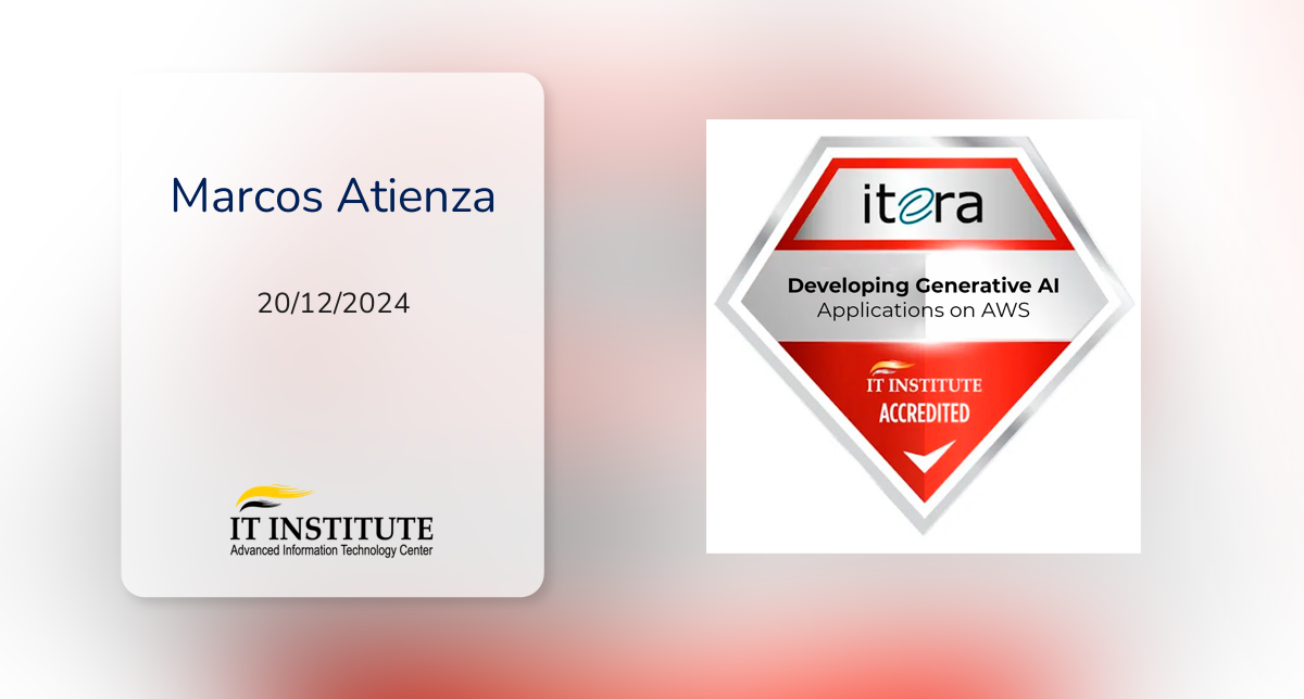 Curso Developing Generative AI Applications on AWS fue emitido por ...