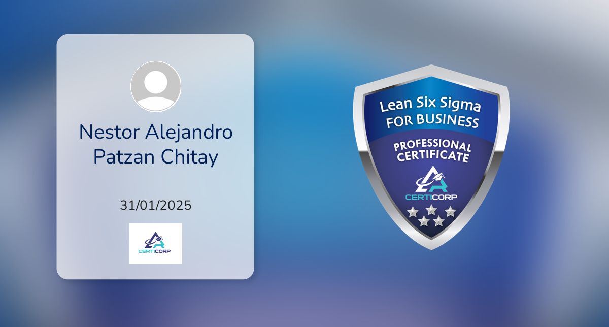 Lean Six Sigma For Business Professional Certification was issued by CR ...