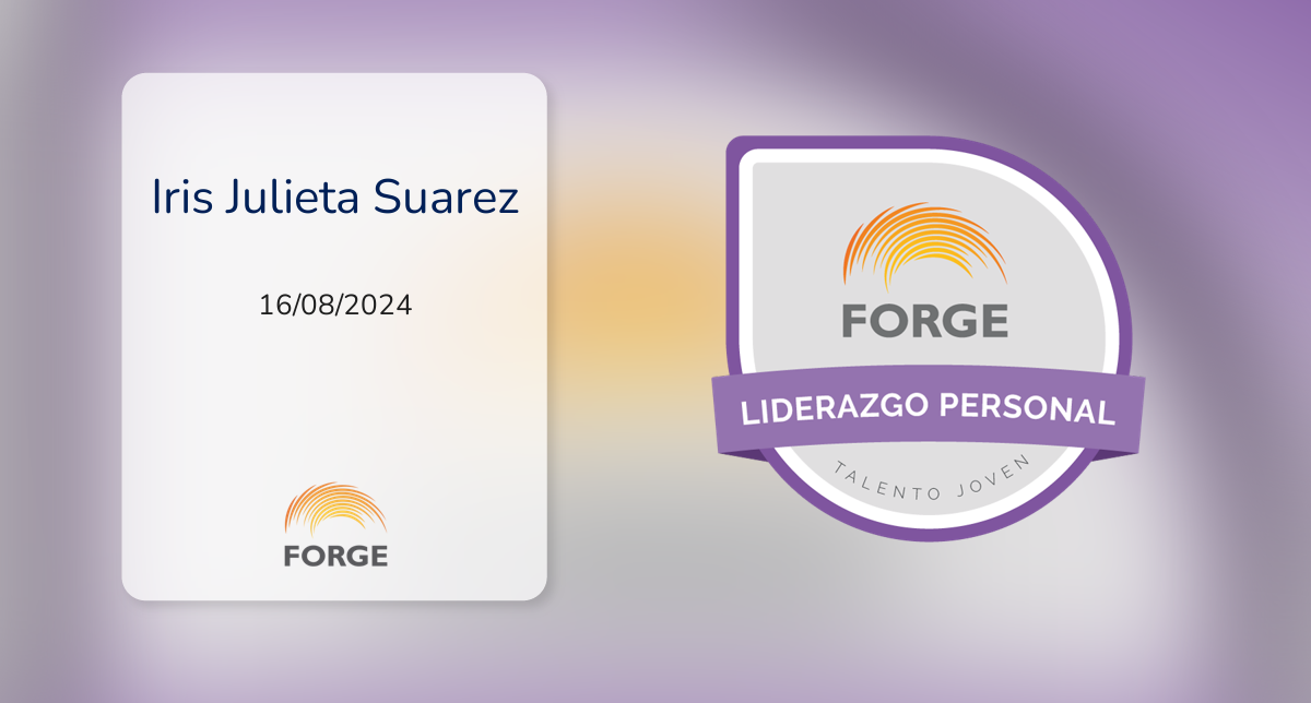 Liderazgo personal fue emitido por Fundación Forge a Iris Julieta Suarez.