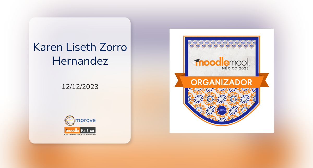 Organizador fue emitido por Emprove a Karen Liseth Zorro Hernandez