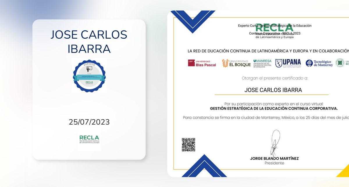Experto Curso Gestión Estratégica de la Educación Continua Corporativa ...