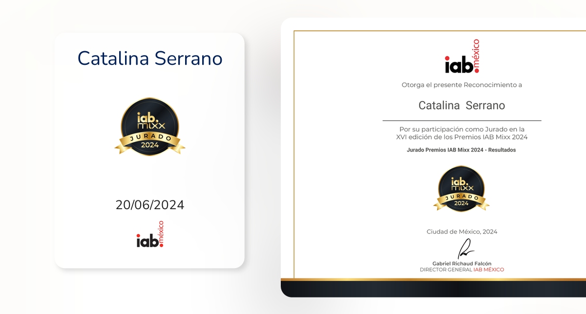 Jurado Premios IAB Mixx 2024 - Resultados fue emitido por IAB ...