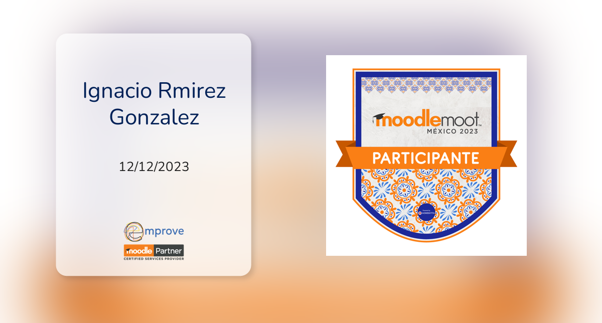 Participante fue emitido por Emprove a Ignacio Rmirez Gonzalez