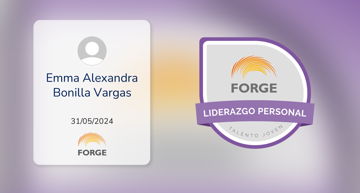 Liderazgo personal fue emitido por Fundación Forge a Emma Alexandra Bonilla Vargas.