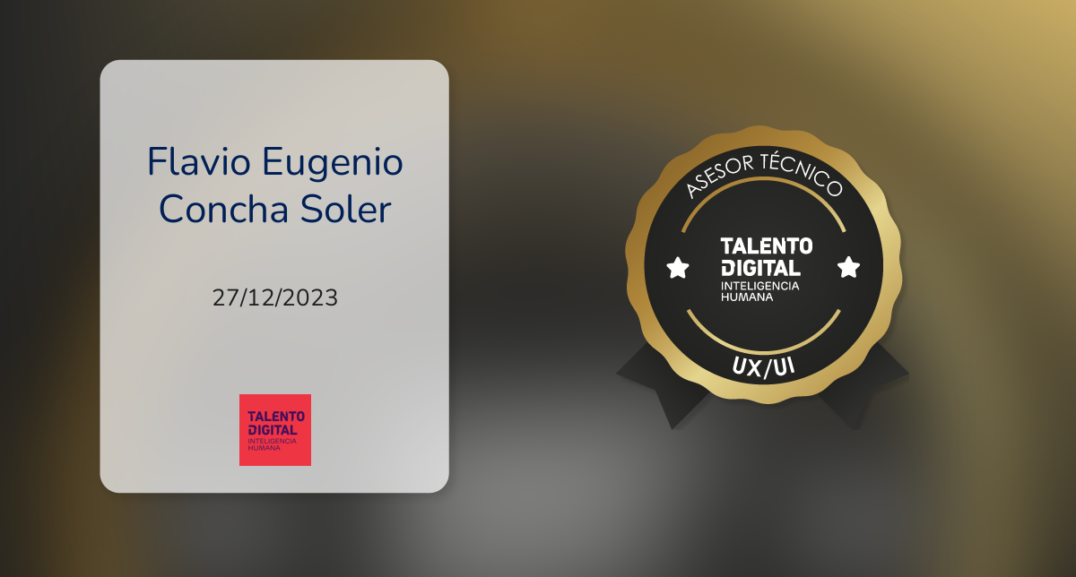 "Asesor técnico UX/UI Talento Digital para Chile" fue emitido por ...